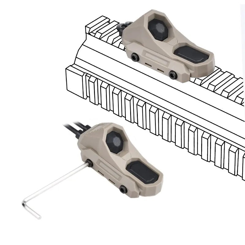 WADSN AXON M-Button Rail Mount DUAL Pressure Switch PEQ Laser Crane ...