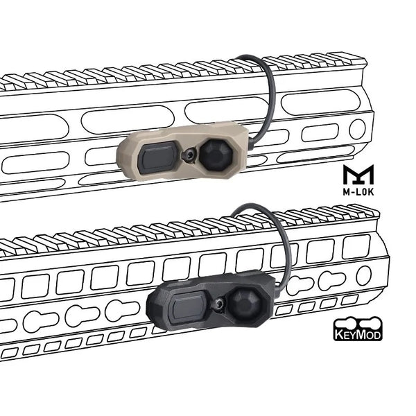 WADSN AXON M-Button Rail Mount Pressure Switch PEQ Laser Crane Plug SF ...