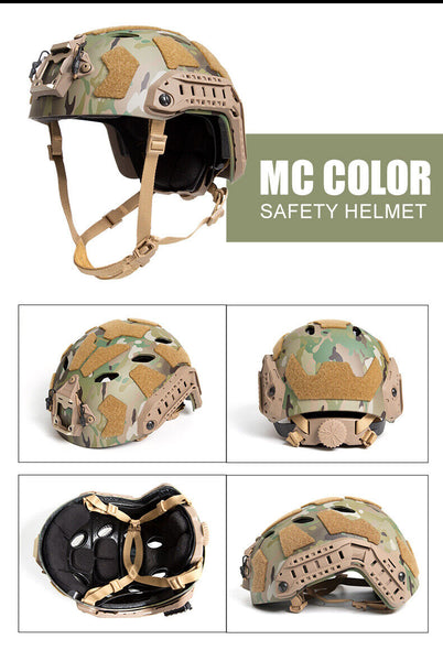 FMA SF Tactical Vented Helmet Improved Version w/ Half Mask - MC ...