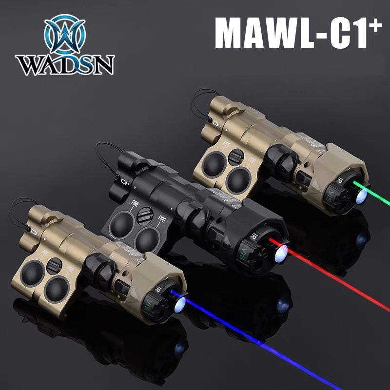 WADSN Metal MAWL C1 Visible Laser / IR Pointer light / White Light Module - BK | APEXTAC GEAR