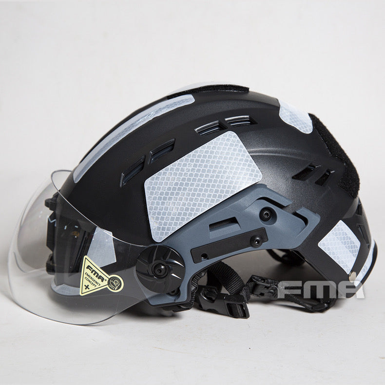 FMA EX SAR Helmet Recuse Training Outdoor Helmet with Visor - RED ...