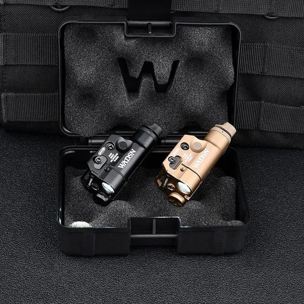 WADSN XC2 Compact Tactical Light Rail Mount LED Flashlight with Green ...