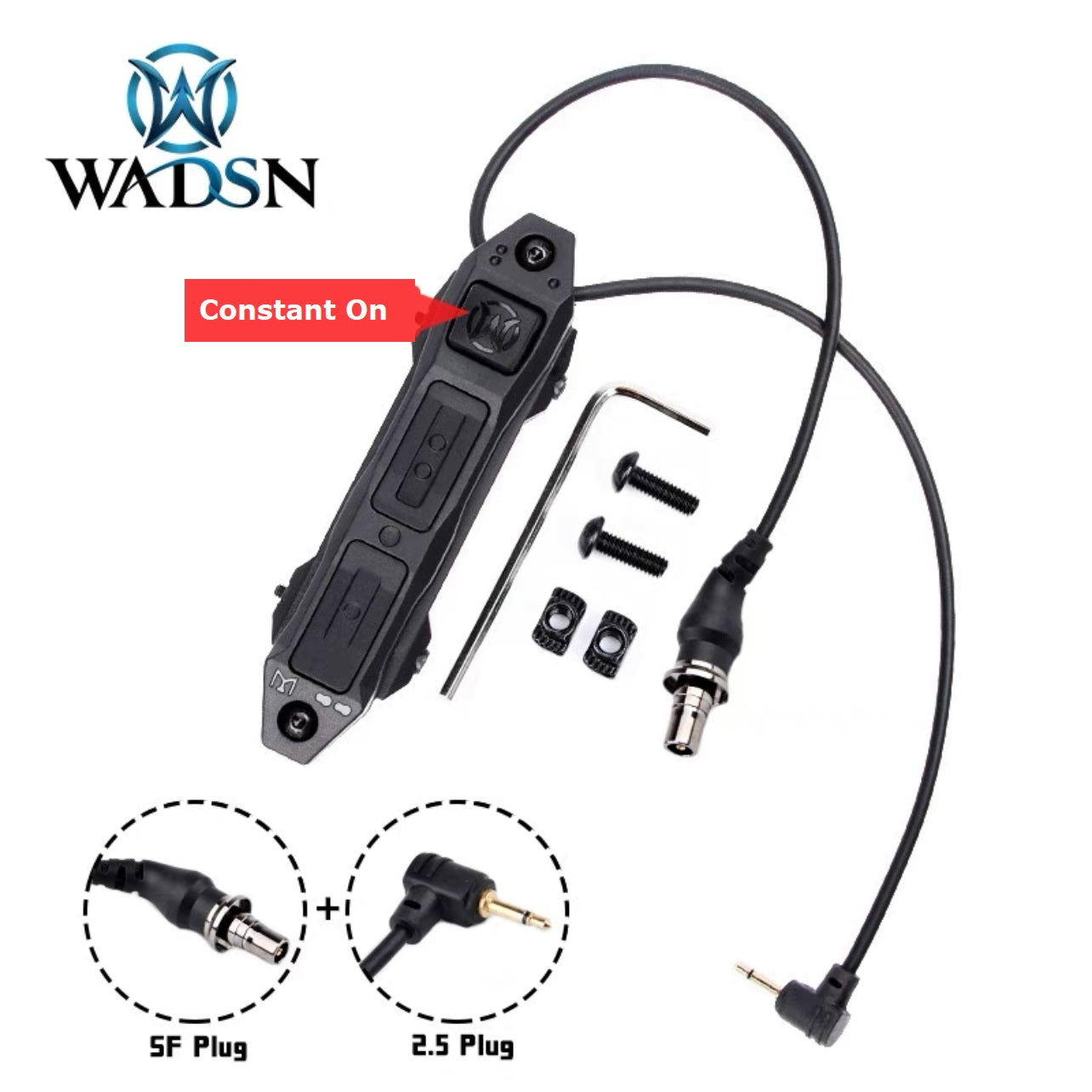 WADSN Augmented Dual Function Tape Switch With Lock For Surefire B + 2 ...