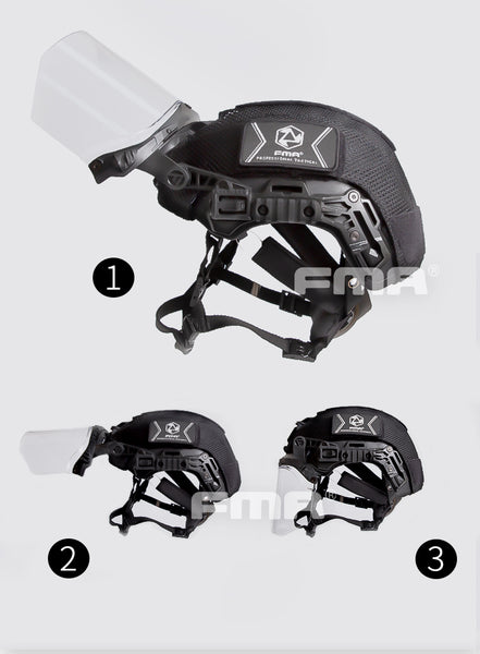 FMA EX Face Shield Riot Mask Protective Face Goggle EX 3.0 Rail - DE ...